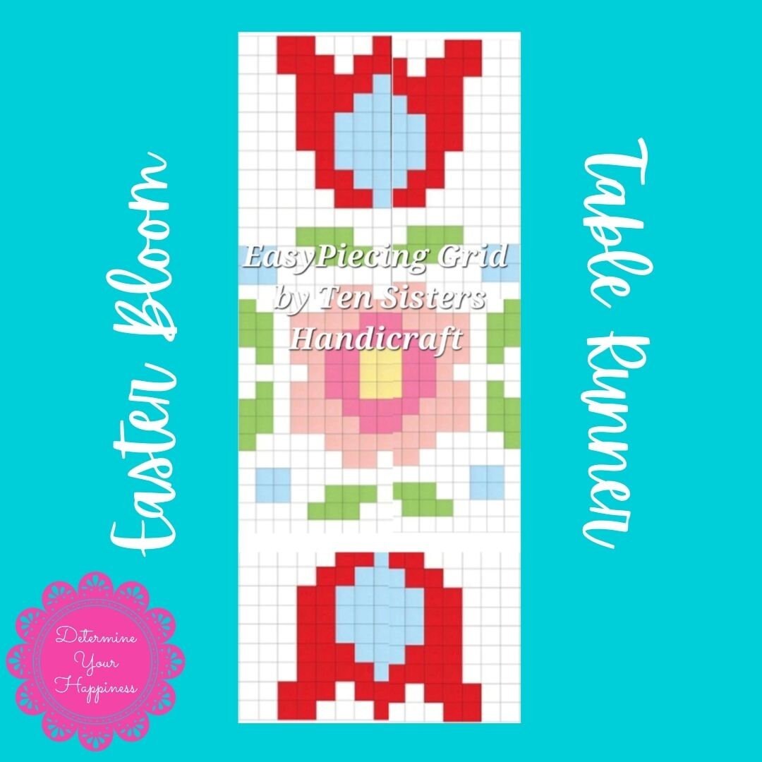 FREE Easter Bloom Table Runner 6-panel Pattern W/ Purchase Easypiecing ...
