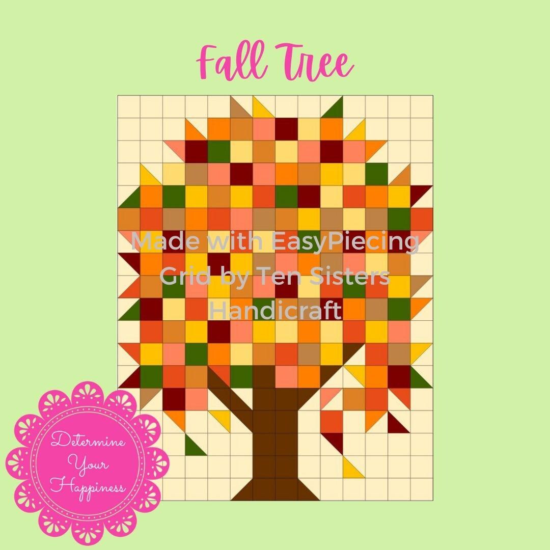 Fall Tree Pattern Comes With 2-panels Easypiecing Grid From Ten Sisters ...