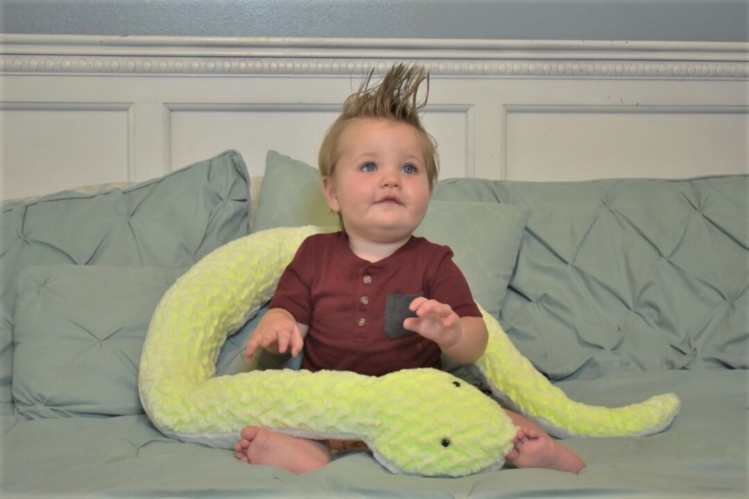 Neon Yellow Snake MINKY Stuffie | Plush Snake | Stuffed Animals ...