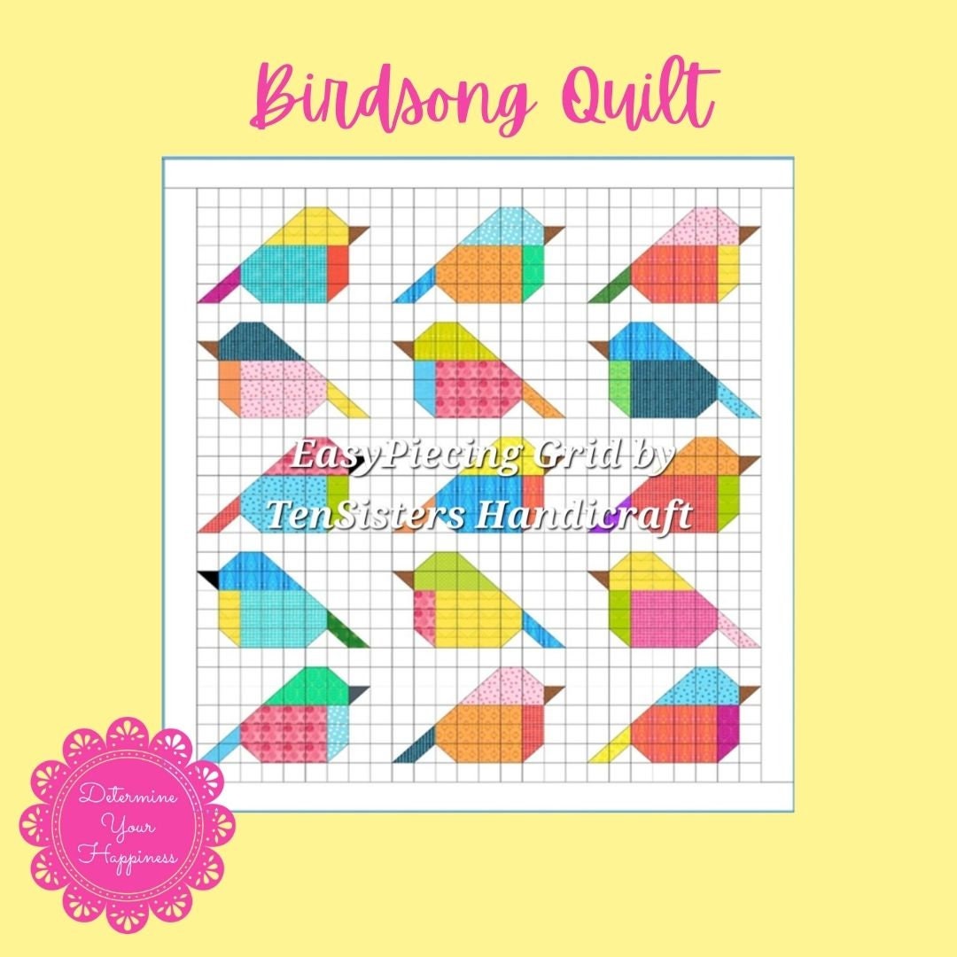 FREE Birdsong 7-panel Quilt Pattern With Purchase Easypiecing Grid From ...