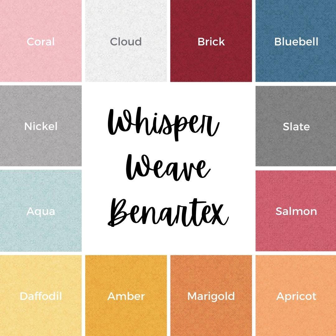 Benartex/whisper WEAVE Fabric Collection/ Choose From 25 Colors. Fat ...