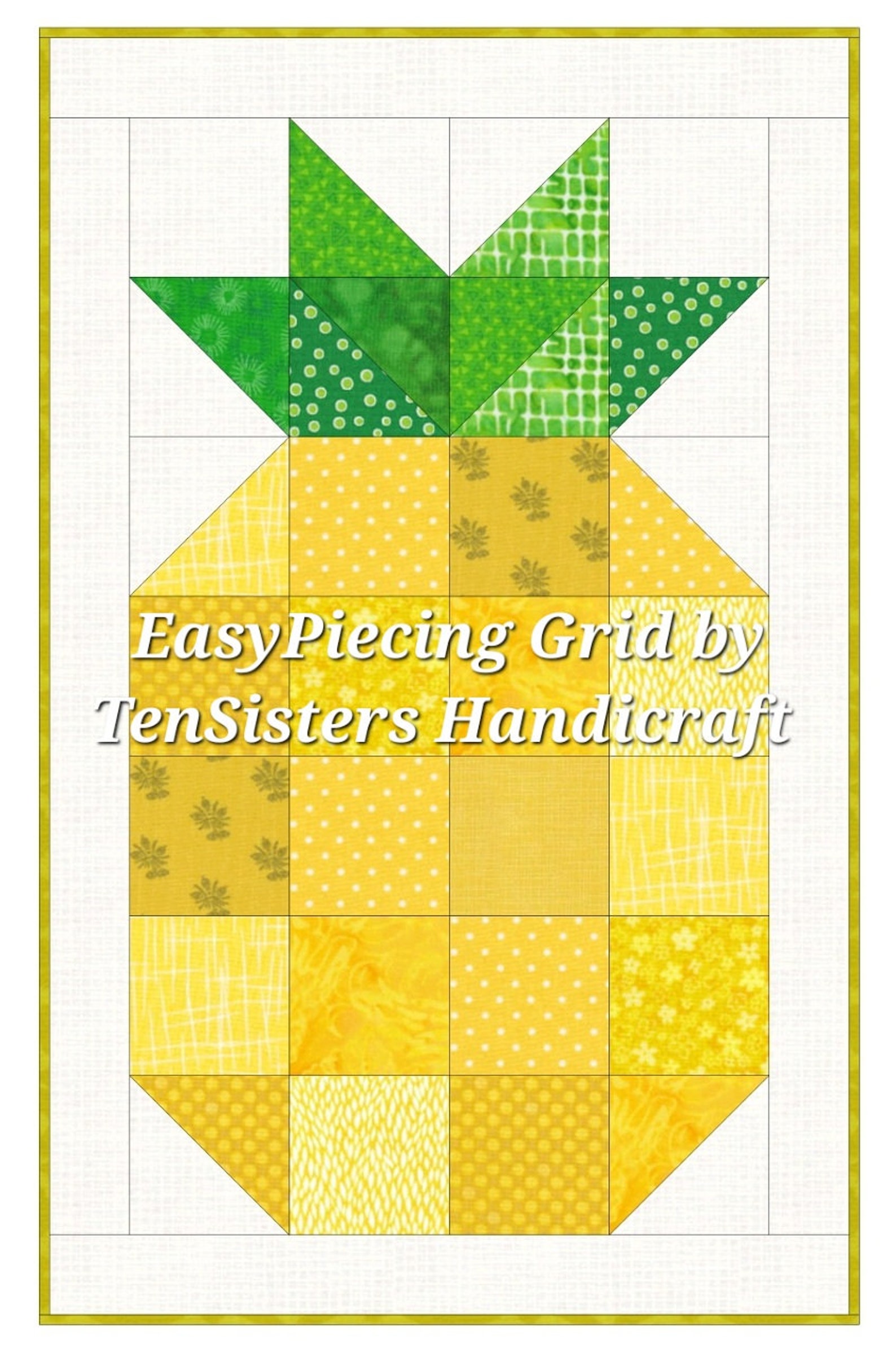 FREE Welcome Pineapple 1 Panel Pattern W/ Purchase Easypiecing Grid ...