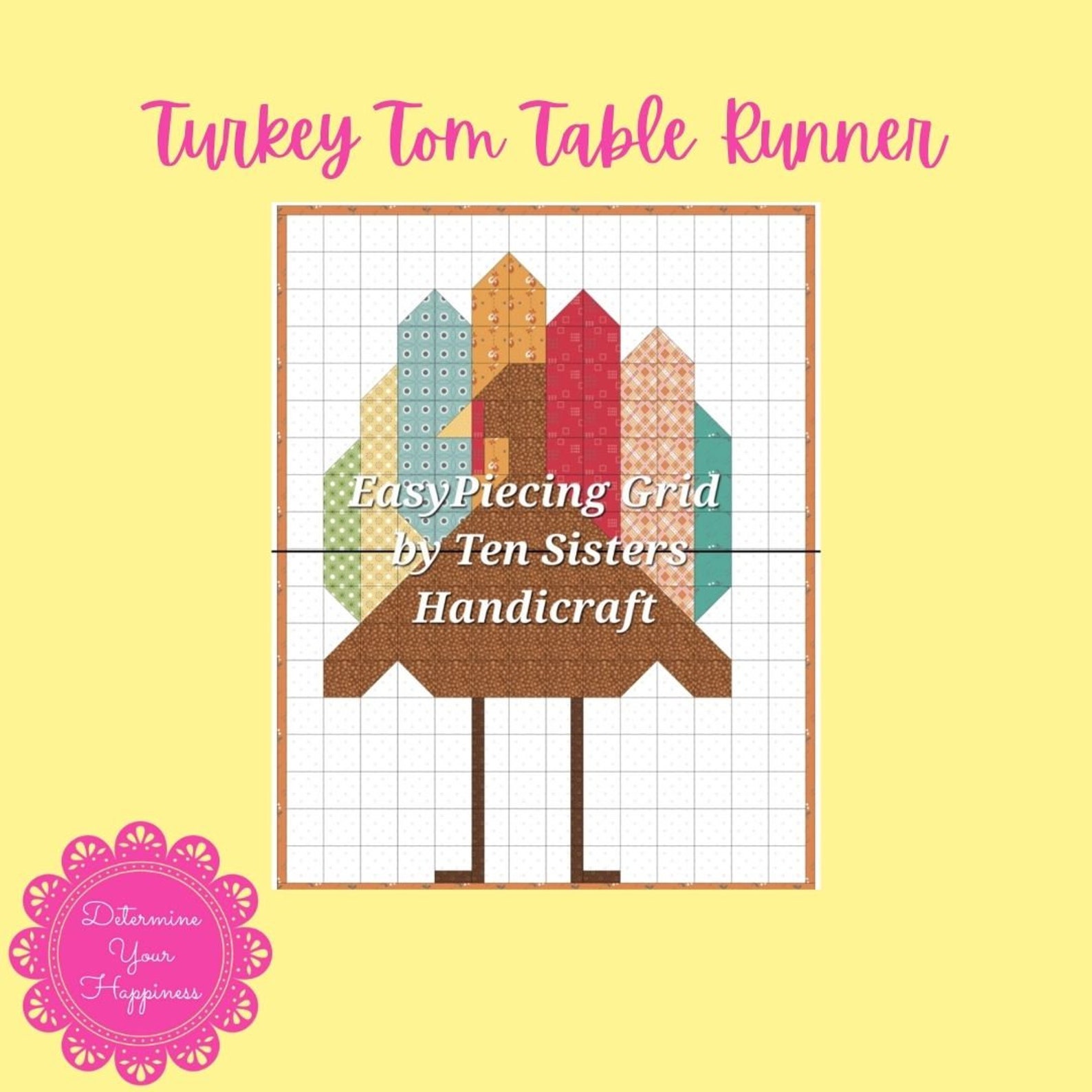 FREE Tom Turkey 2 Panel Pattern With Purchase Easypiecing Grid From Ten ...