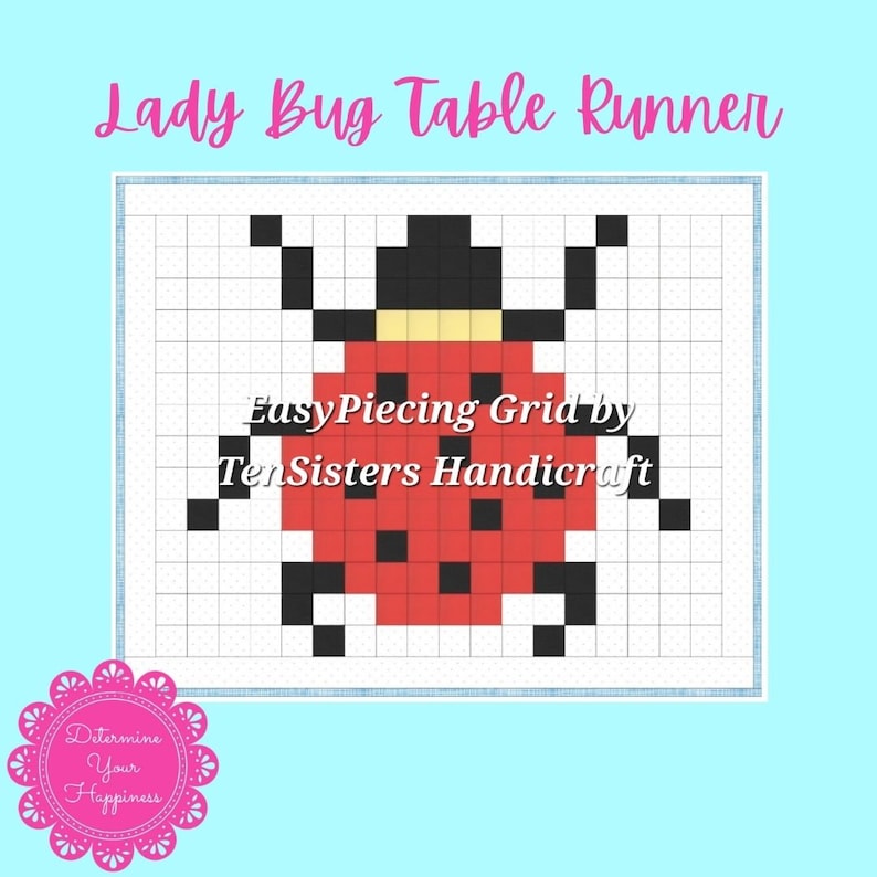FREE Ladybug 2-panel Pattern W/ Purchase Easypiecing Grid by Tensisters ...
