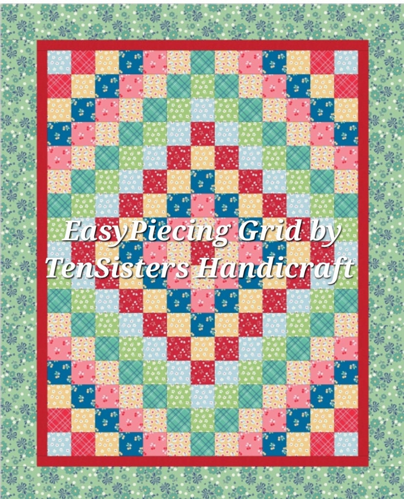 FREE Around the World 2 Panel Pattern With Purchase Easypiecing Grid From Ten Sisters Handicraft ...