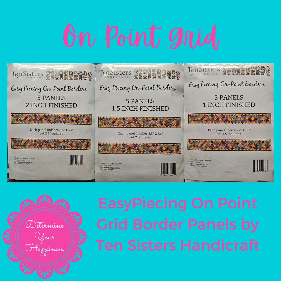 Easypiecing ON POINT Grid From Ten Sisters Handicraft 1 Inch, 1.5 Inch ...