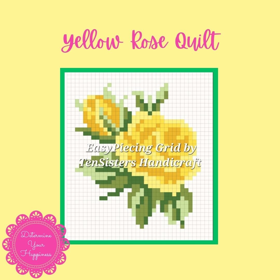 FREE Yellow Rose Quilt 12 Panel Pattern W/ Purchase Easypiecing Grid by ...