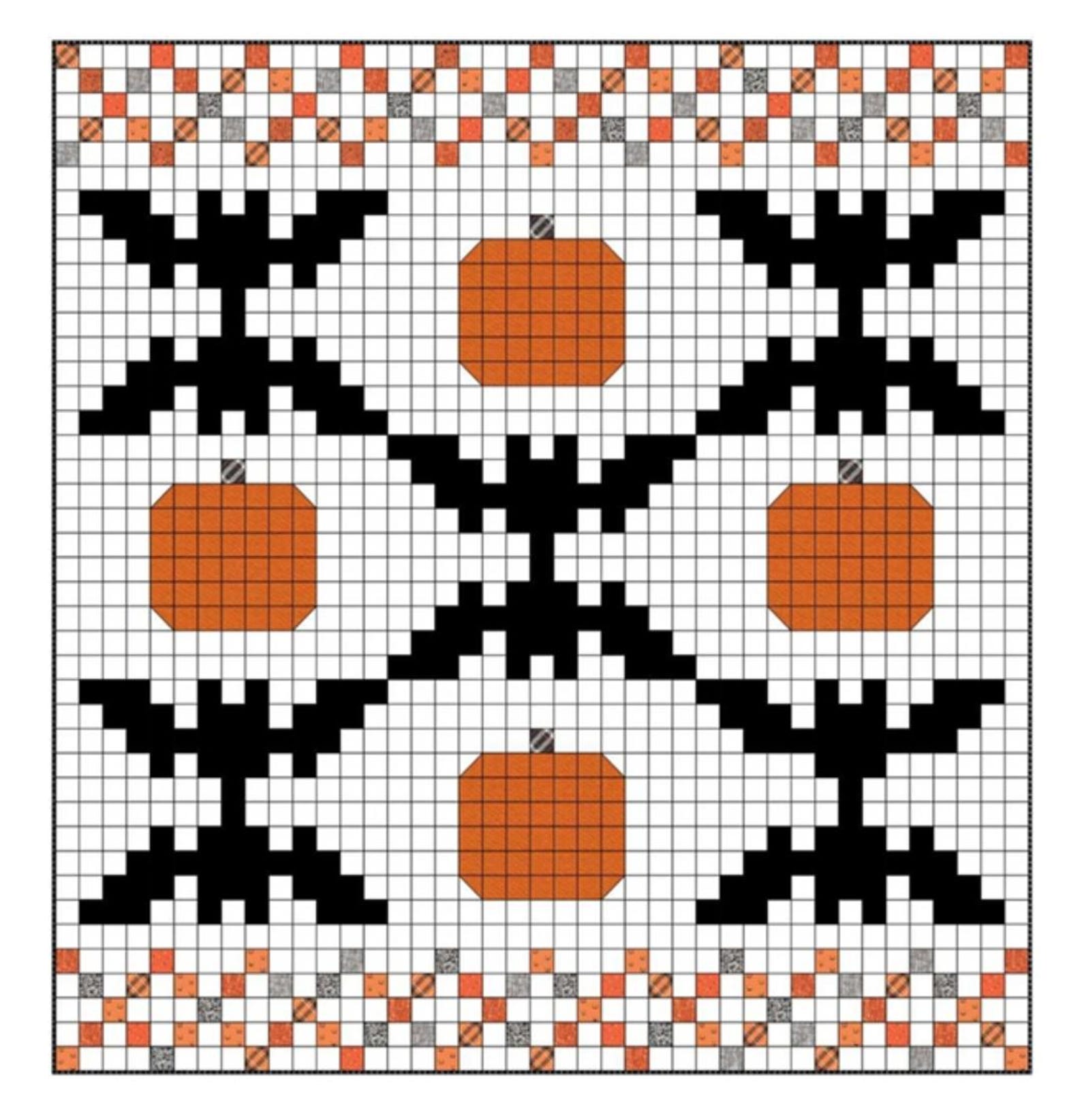 FREE Frighty Night Fun Quilt Pattern With Purchase 14easypiecing Grid ...