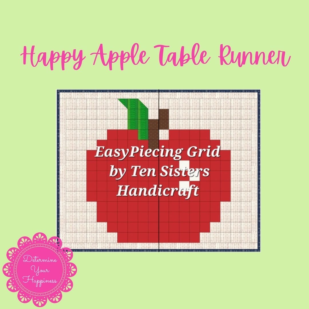 FREE Happy Apple 2 Panel Pattern With Purchase Easypiecing Grid From ...