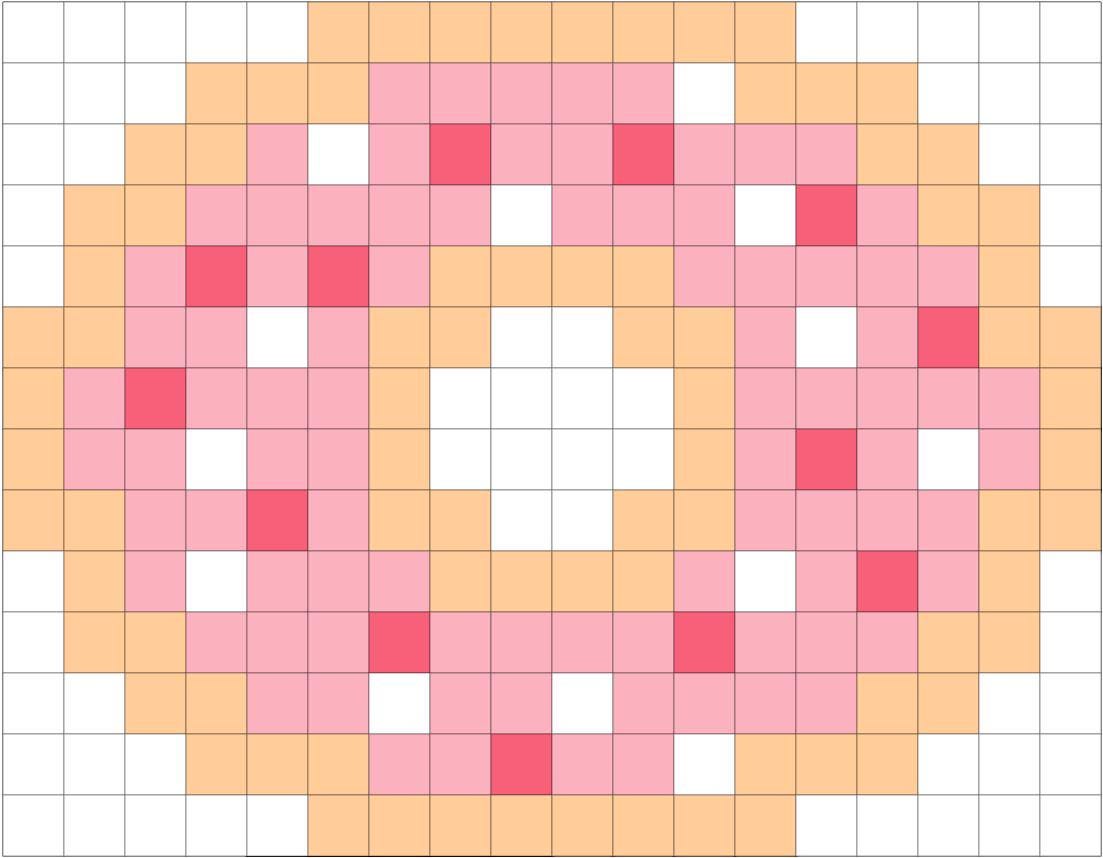 Donut Pattern Comes With 2-panels of Easypiecing Grid by Ten Sisters ...