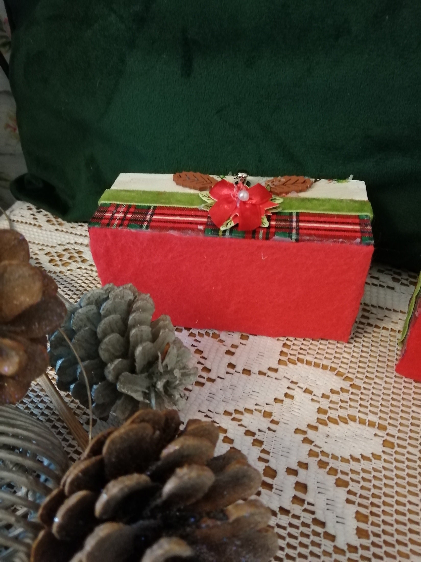 Small Christmas Gift Boxes Set of Two - Etsy UK