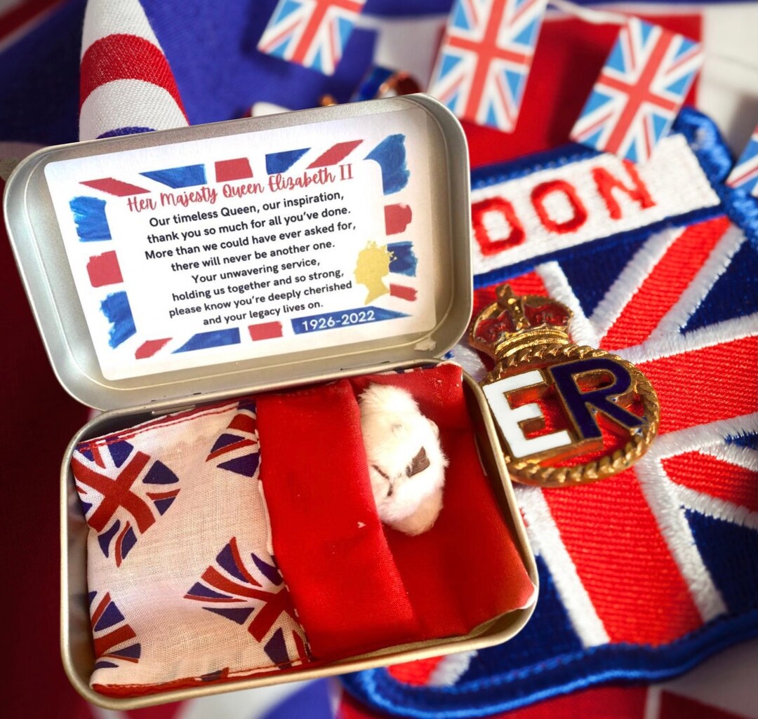 Queen Elizabeth Ll Queen Teddy in a Tin Monarchy Her Majesty Queen ...