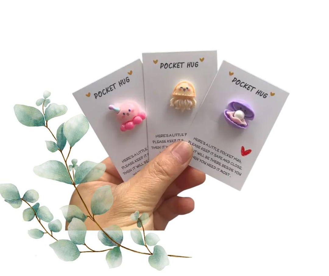 Pocket Hug Card: Sea Creature Charm - Comfort Token Gift - Etsy