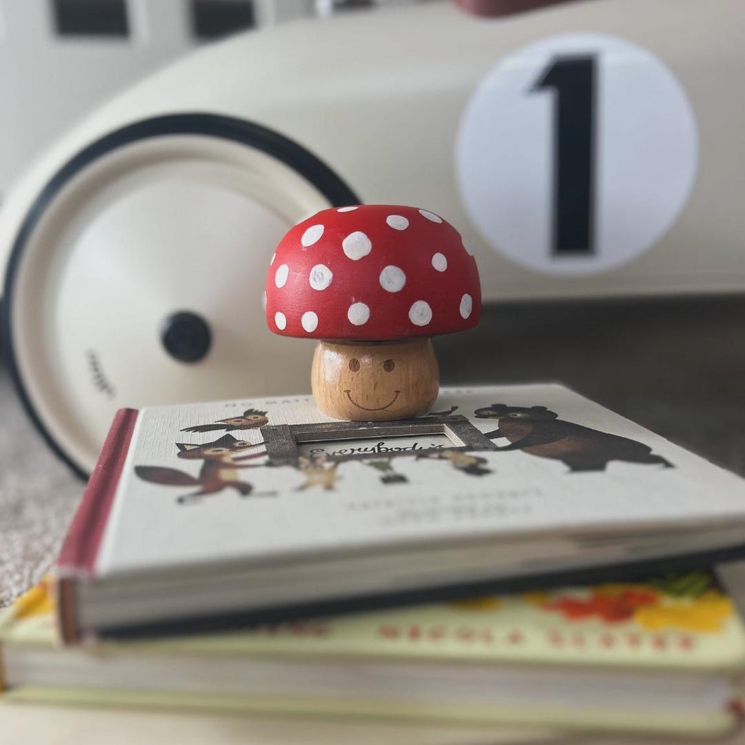 Hand Painted Wind-up Wooden Toadstool Music Box you Are My Sunshine ...