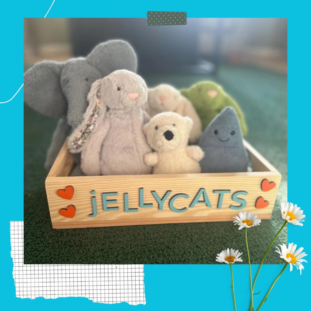 Handmade Wooden Jellycat Display Crate – Perfect for Small Plushies ...
