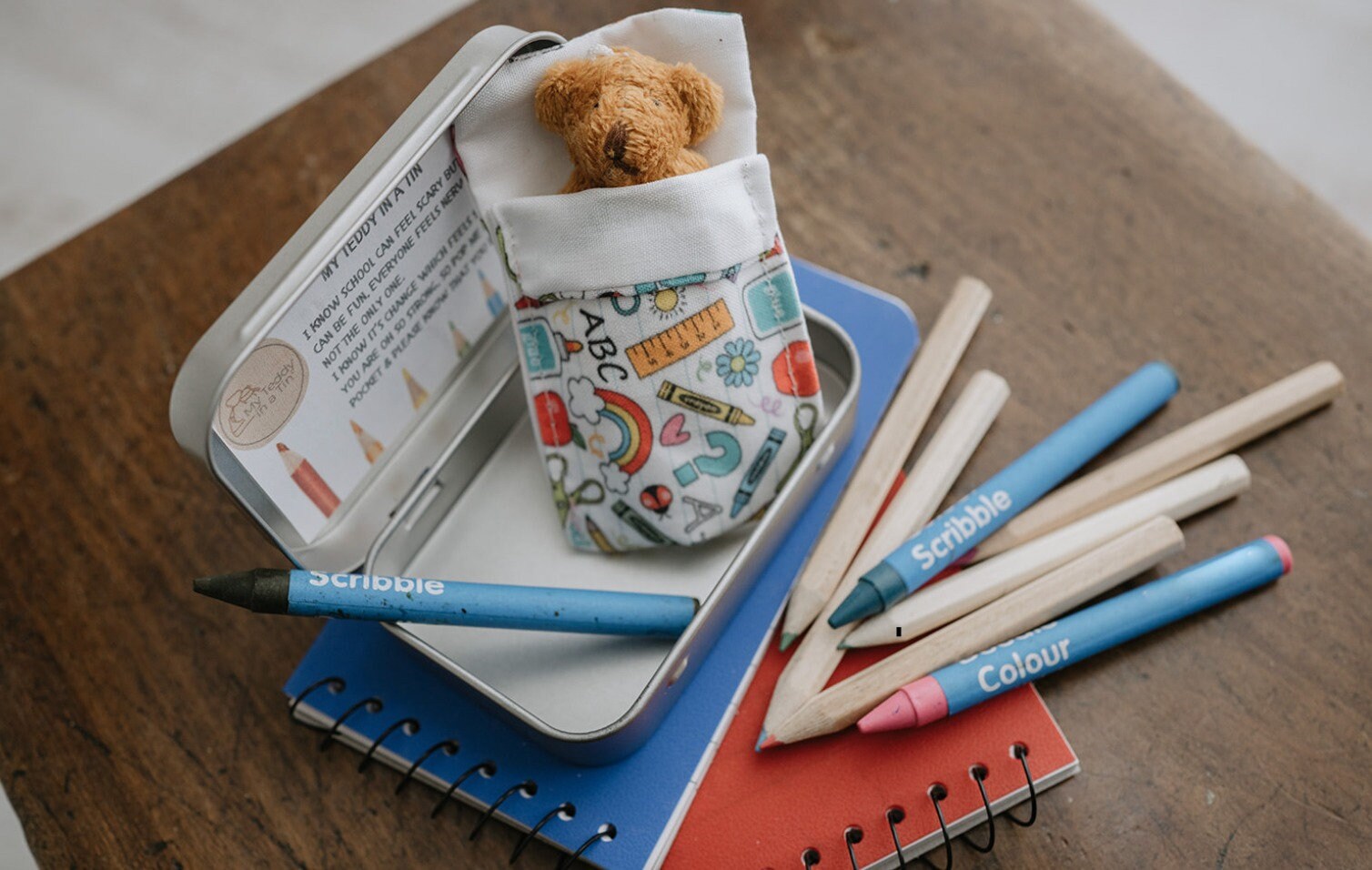 School Teddy Teddy in a Tin TM Starting School First Day - Etsy