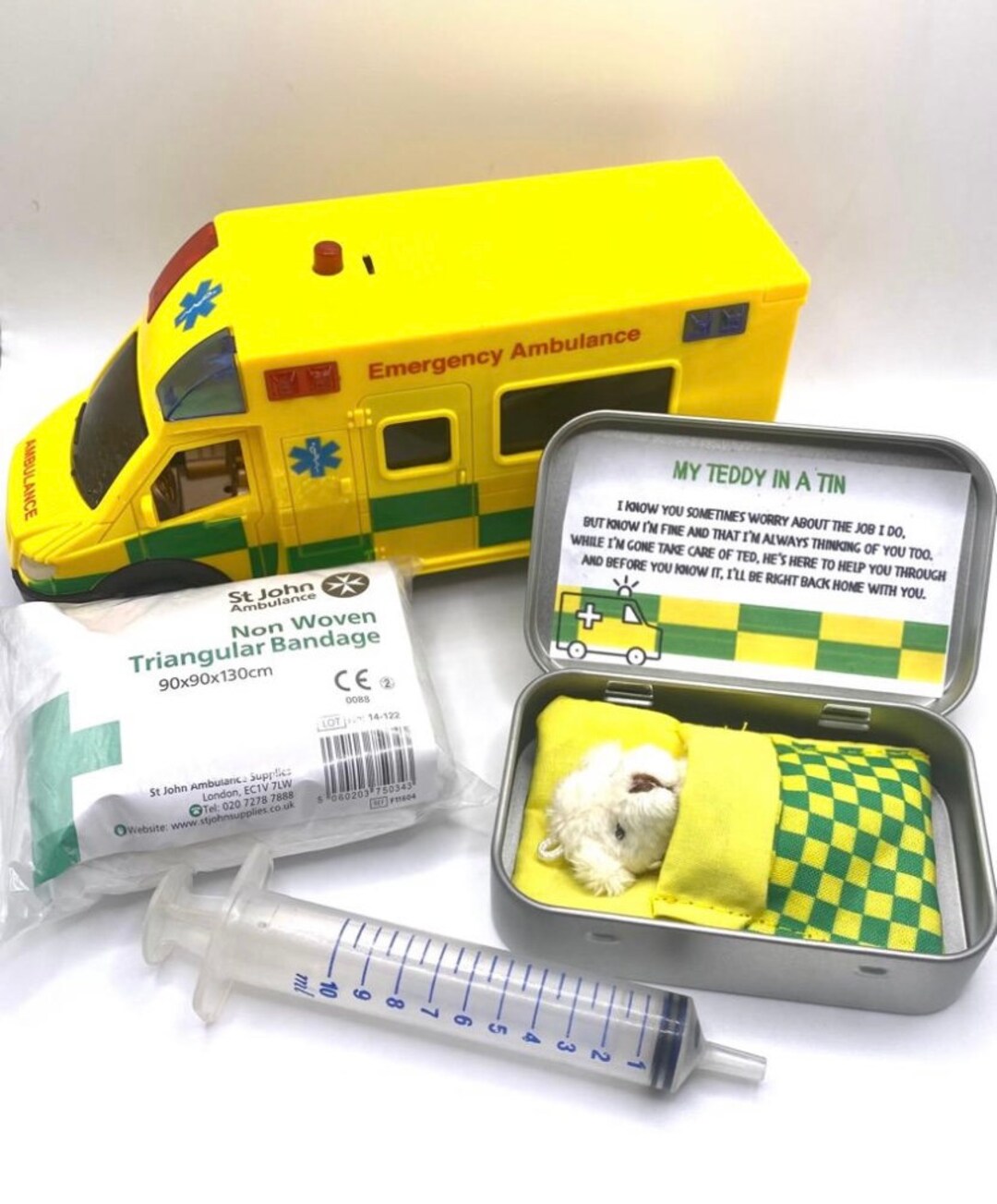 Paramedic Ambulance My Teddy in a Tin TM Services Paramedics Hospital ...