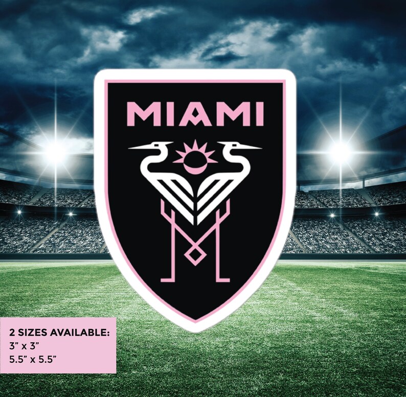 Inter Miami Logo Sticker Decal Soccer Futbol Leonel Messi Team - Etsy