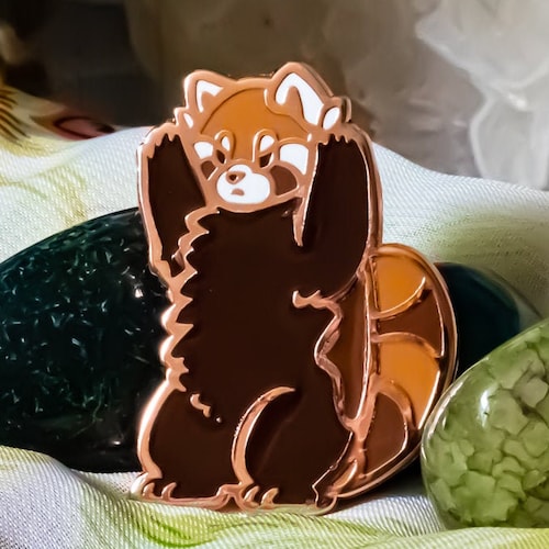 Red Panda Hard Enamel Pin Cute Animal Hat Pin Pabu Lapel | Etsy