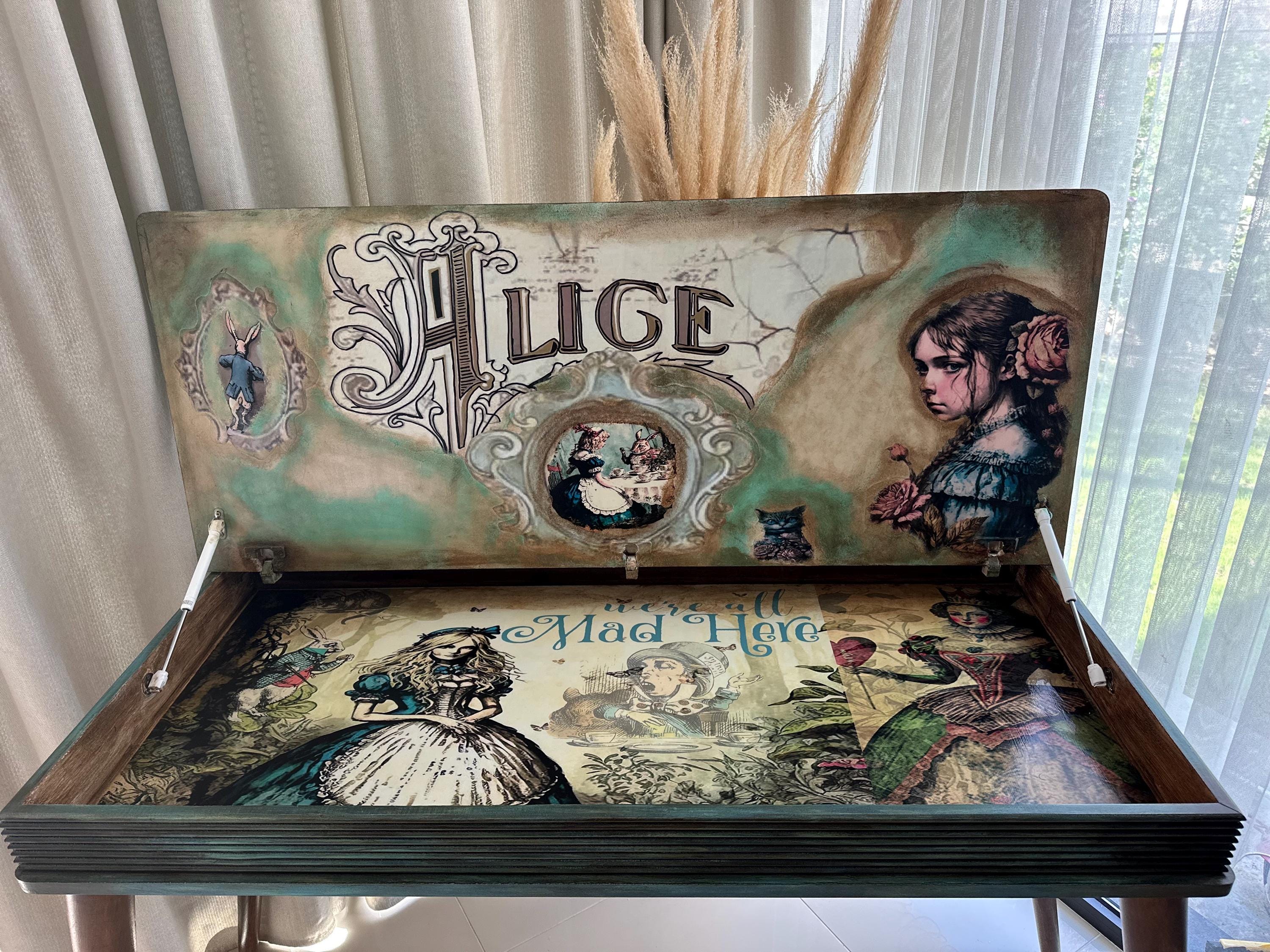 Limited Edition Alice in Wonderland Custom Designed Desk - Etsy UK