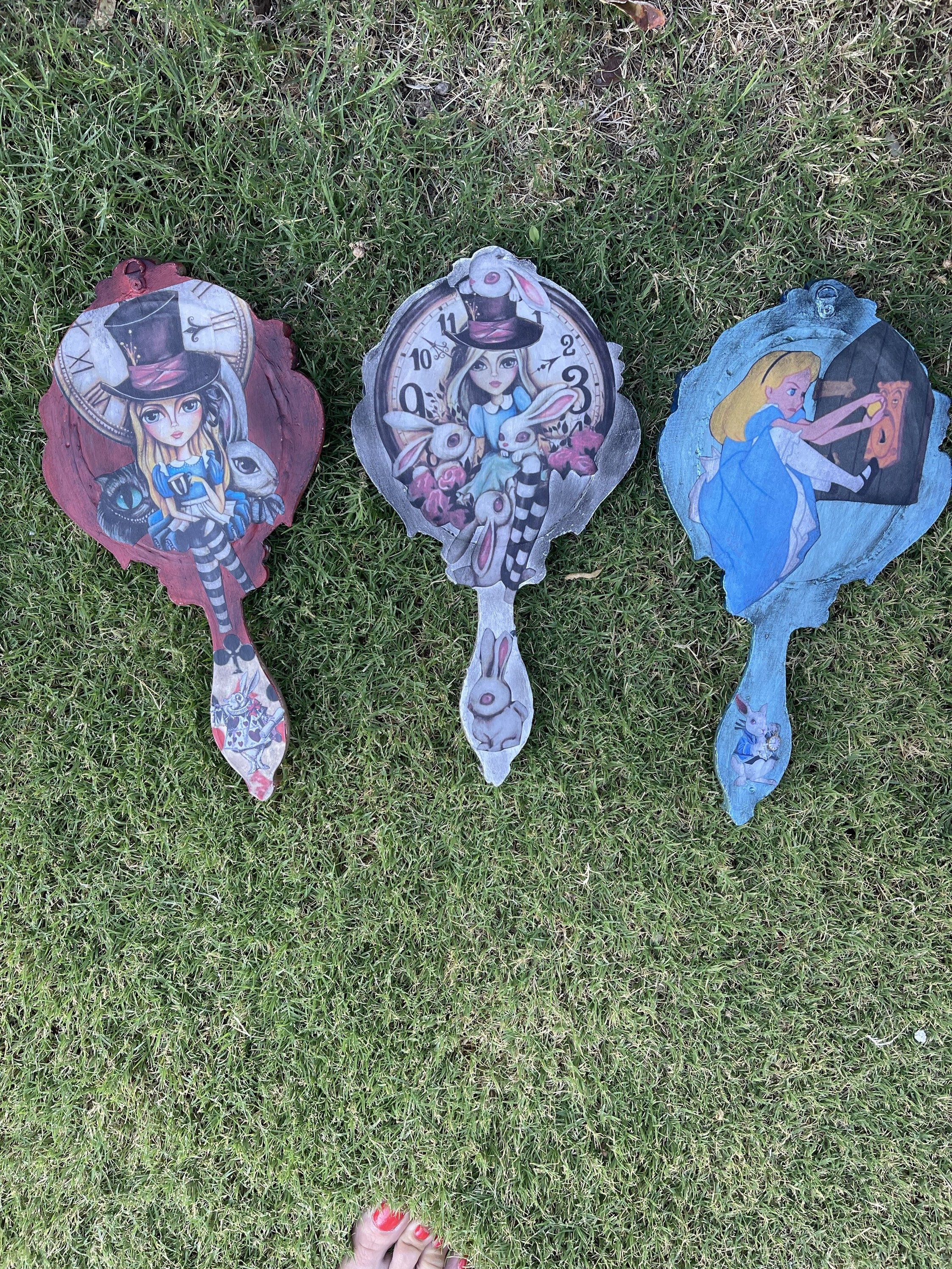 Alice in Wonderland Hand Mirror,lewis Carroll Design ,alice’s ...