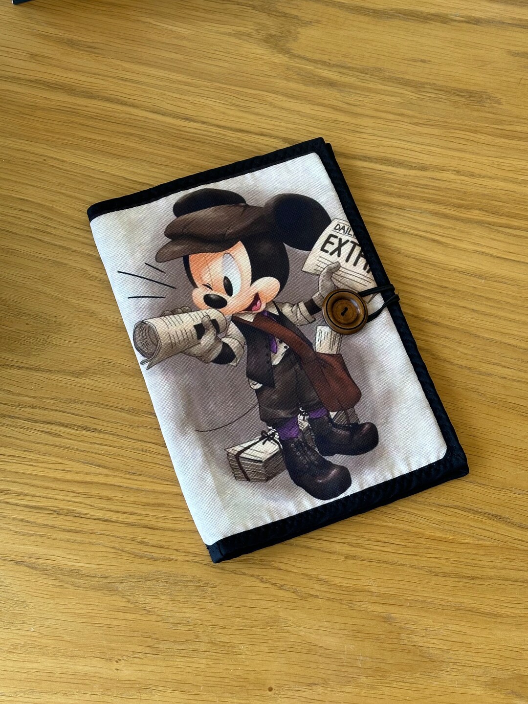 Custom Printed Mickey Mouse Book Cover on Fabric, Sleeve, Book ...