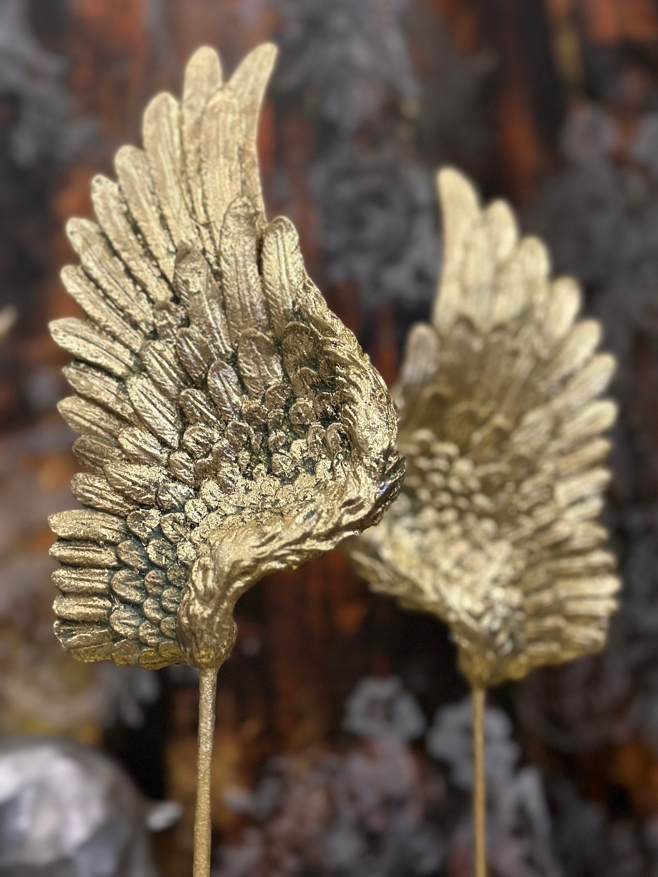 Golden Angel Wings Set,angel Sculpture,wings Accessory, Angel Wings ...