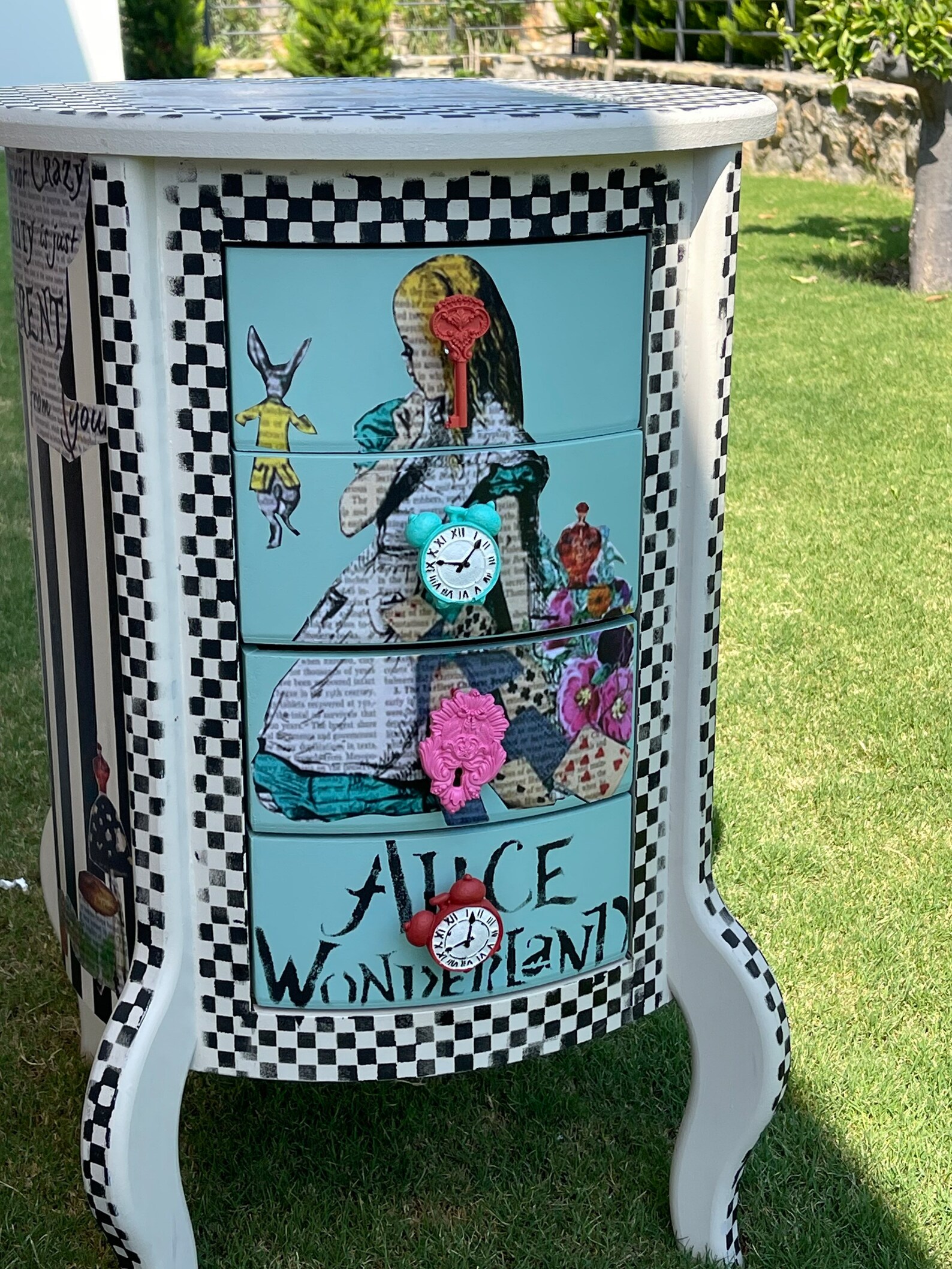 Unique Alice in Wonderland Bedside Table Alice in Wonderland - Etsy