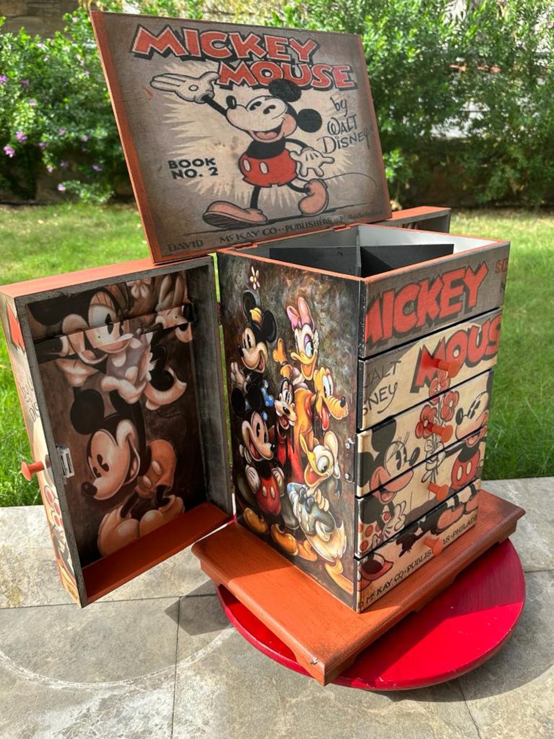 Vintage Mickey and Minnie Mouse Jewelry Box, Disney Keepsake Box, Gift ...