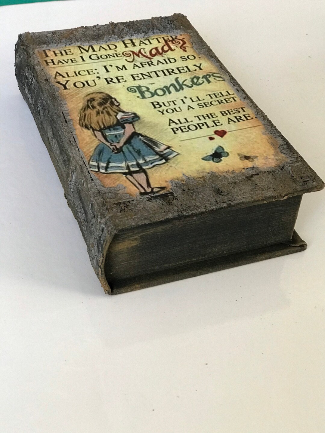 Alice in Wonderland Book Box, Alice in Wonderland Jewellery Box, Alice ...
