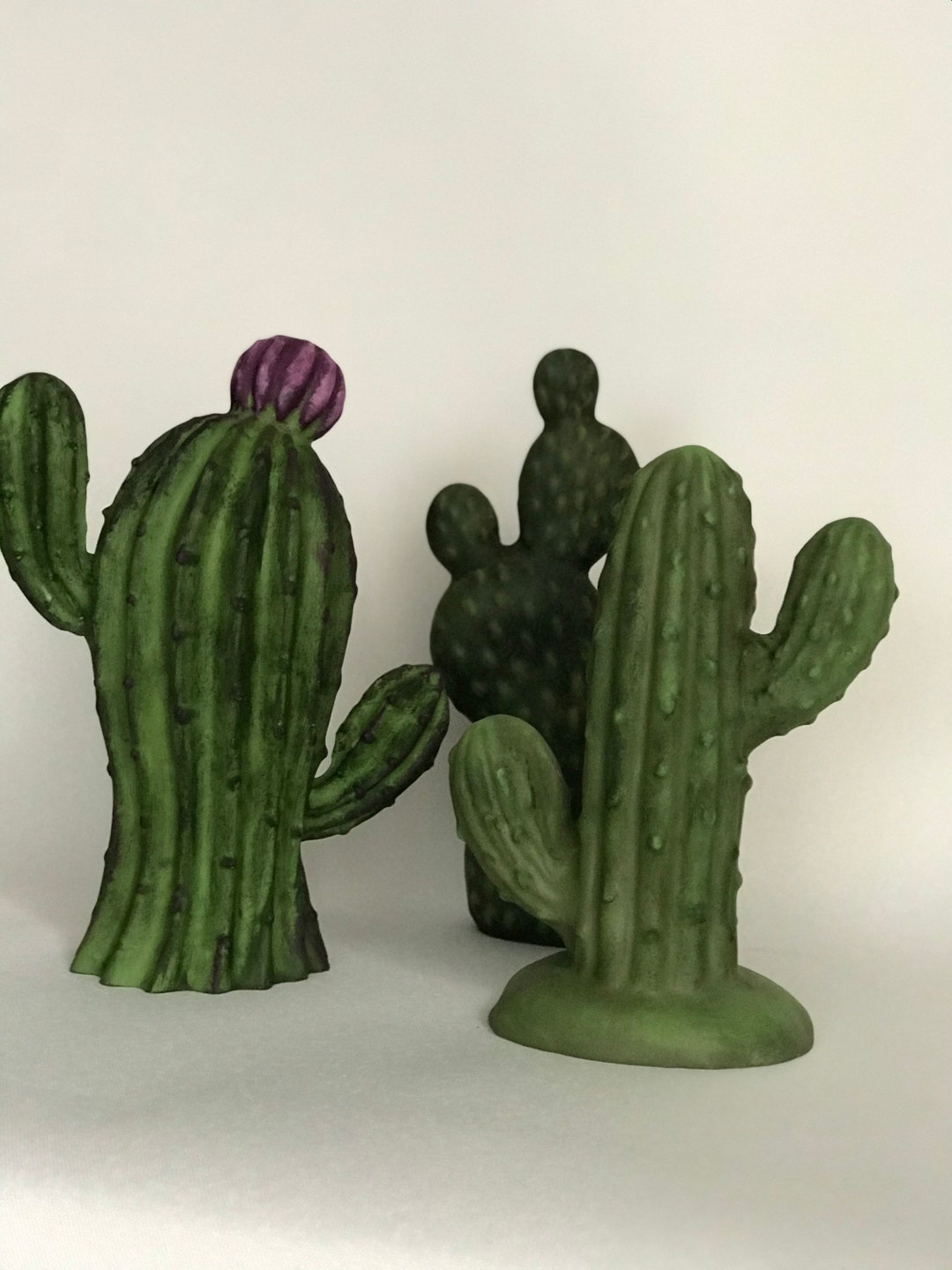 Set of 3 Ceramic Cactus, Succulent Tree,cactus Art,devorative Cactus ...