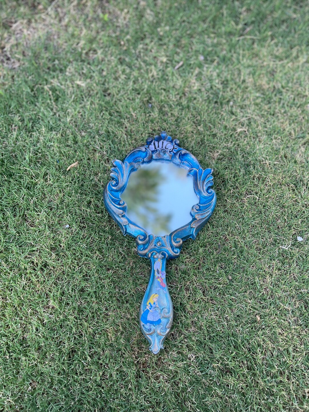 Alice in Wonderland Hand Mirror,lewis Carroll Design ,alice’s ...