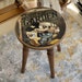 Mickey Mouse Vintage Wooden Stool,mickey Pouffe,mickey & Minnie Mouse ...