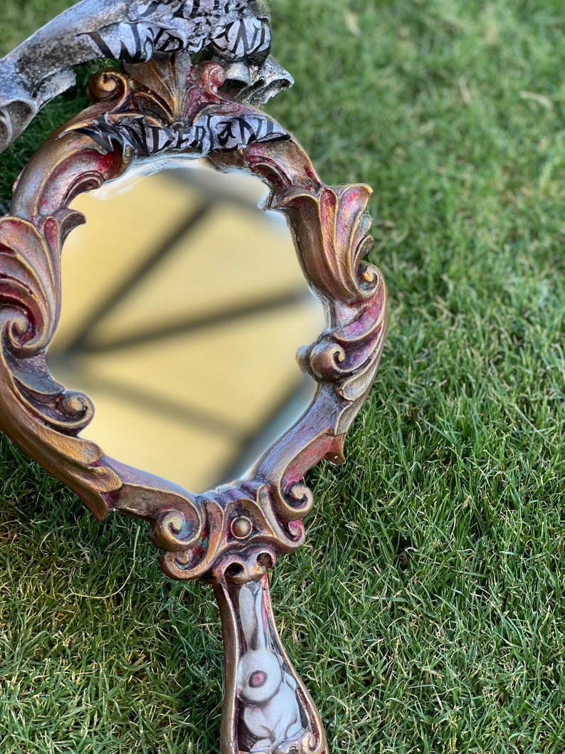 Alice in Wonderland Hand Mirror,lewis Carroll Design ,alice’s ...
