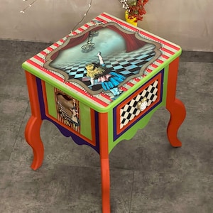 Unique Alice in Wonderland Side Bedside Table , Alice in Wonderland ...