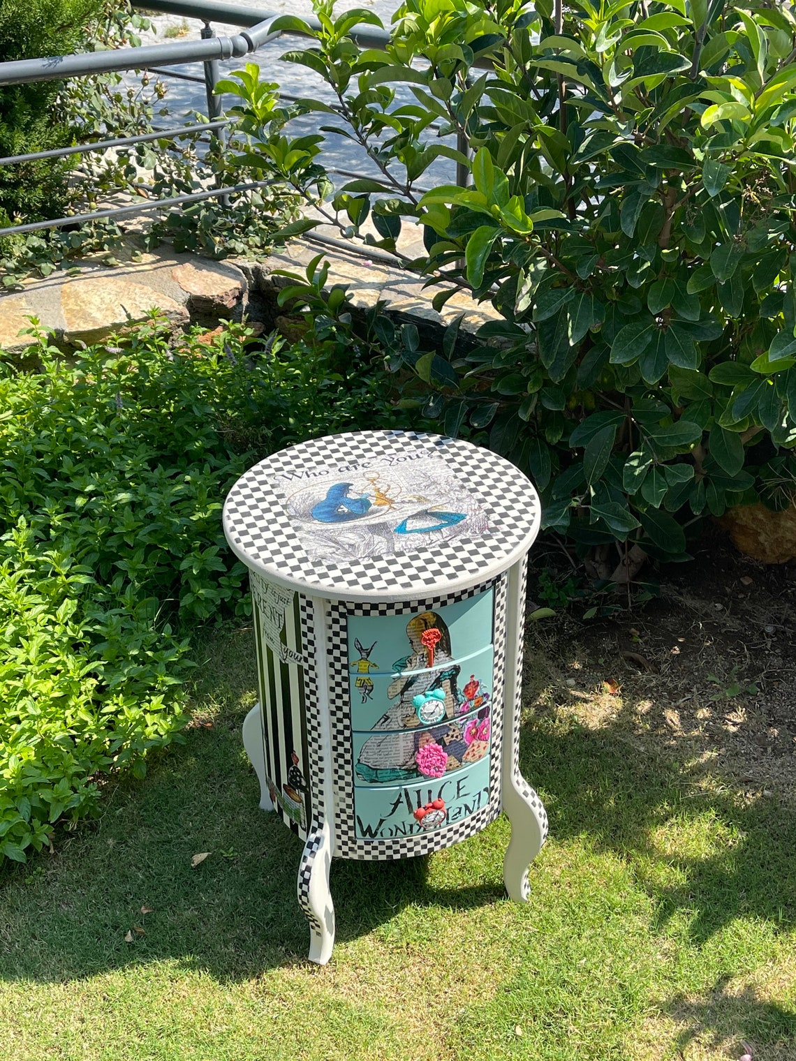 Unique Alice in Wonderland Bedside Table Alice in Wonderland - Etsy