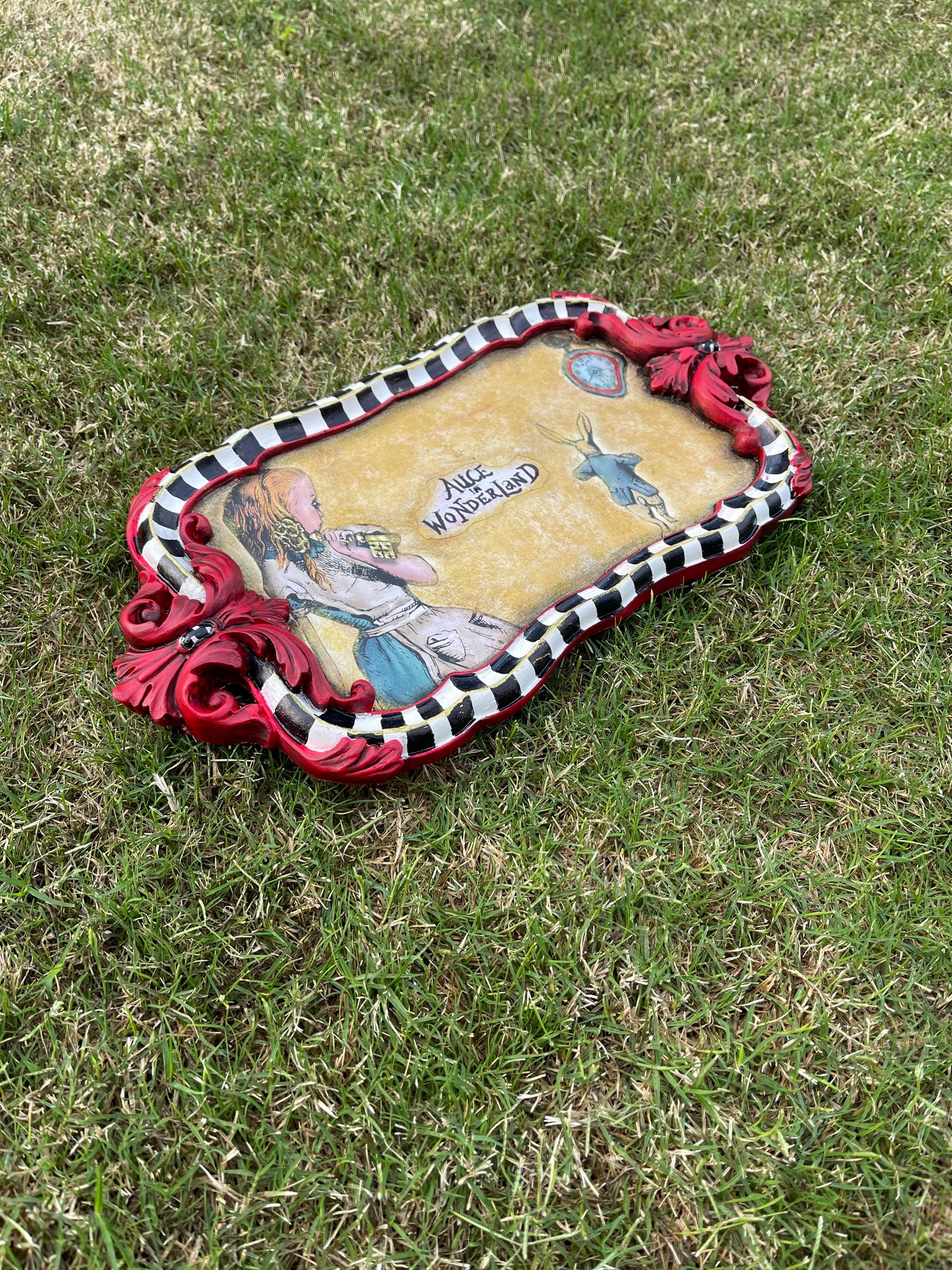 Alice in Wonderland Coffee Espresso Tray, Alice Unique Decor, Alice ...