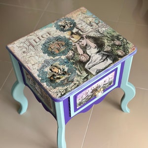 Unique Alice in Wonderland Side Bedside Table , Alice in Wonderland ...