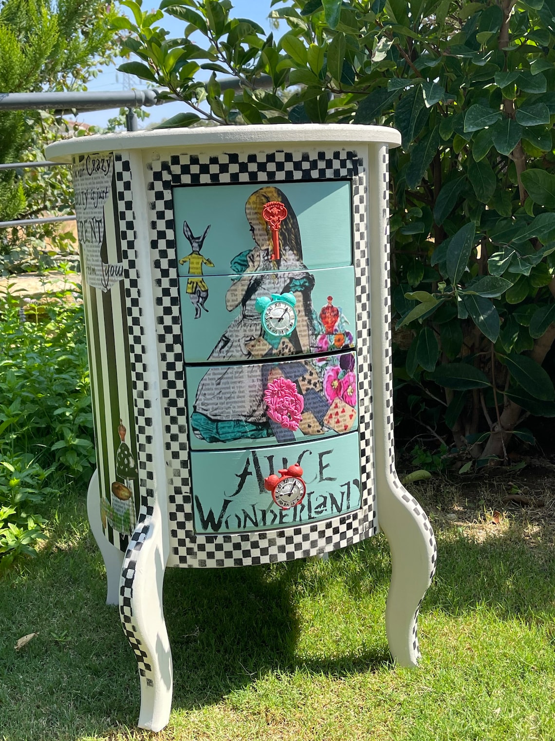 Unique Alice in Wonderland Bedside Table Alice in Wonderland - Etsy
