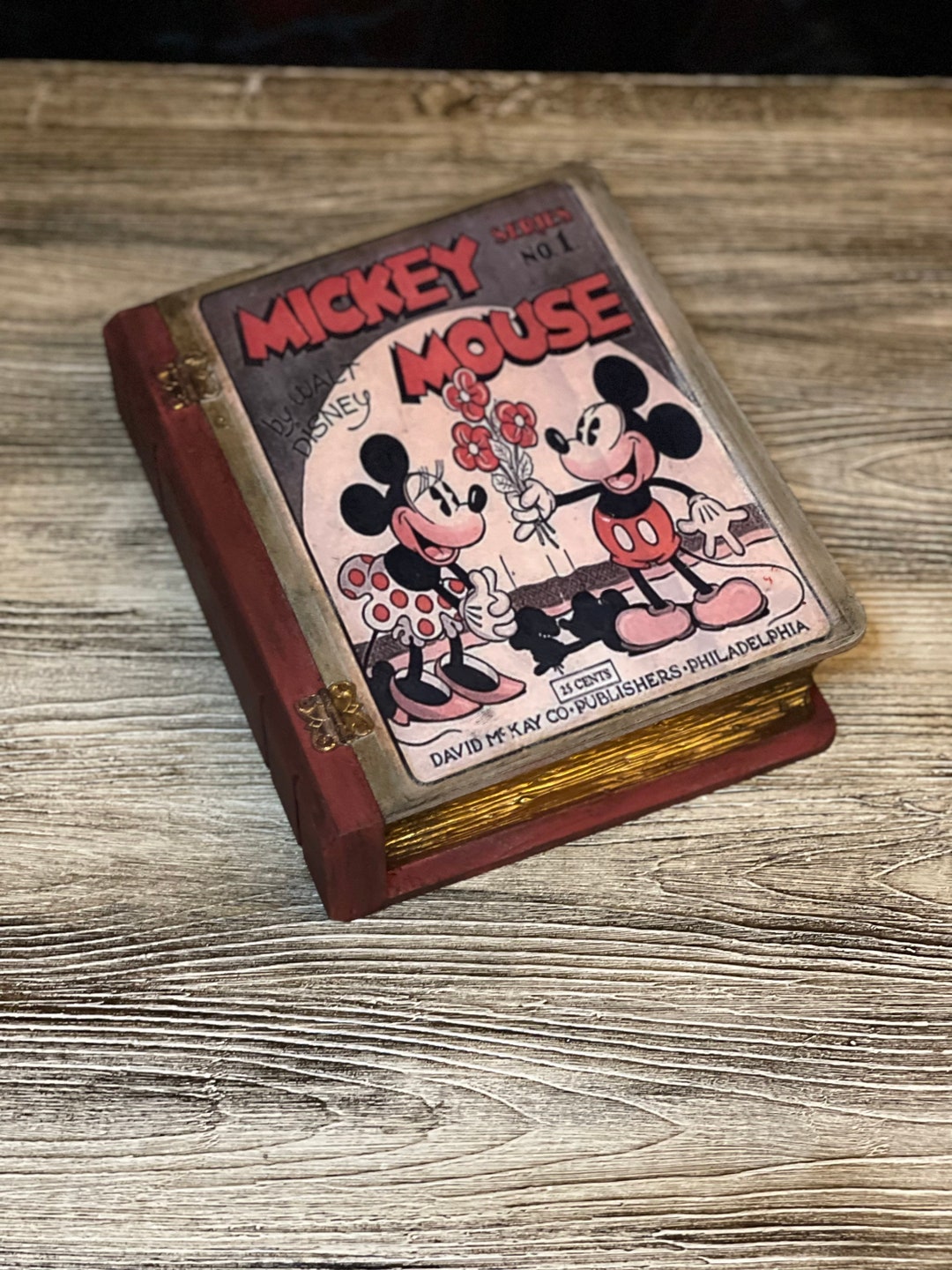 Gift for Her Minnie and Mickey Mouse Vintage Book Box,minnie and Mickey ...