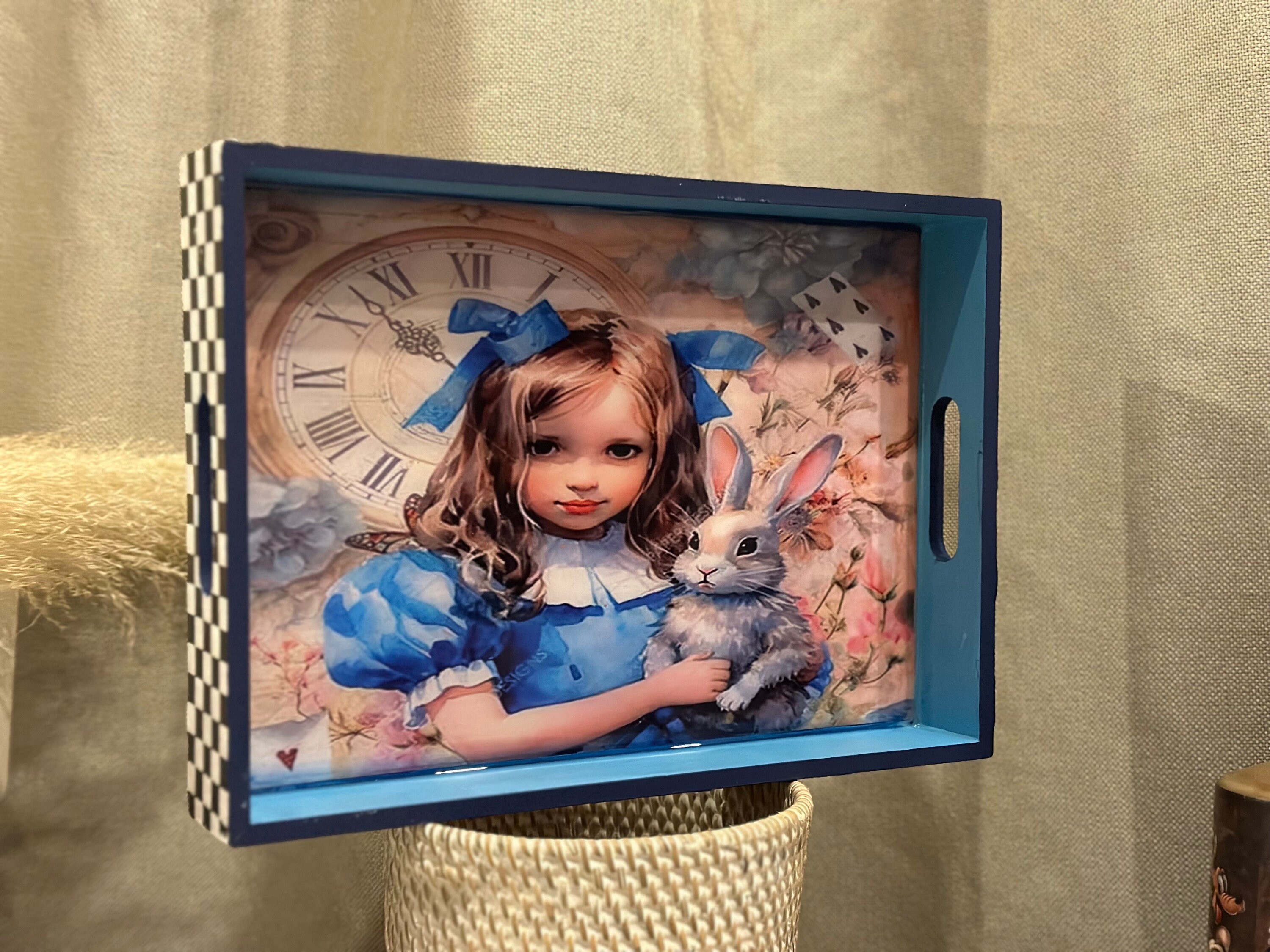 Wooden Serving Trayalice in Wonderland Wooden Tray New House - Etsy