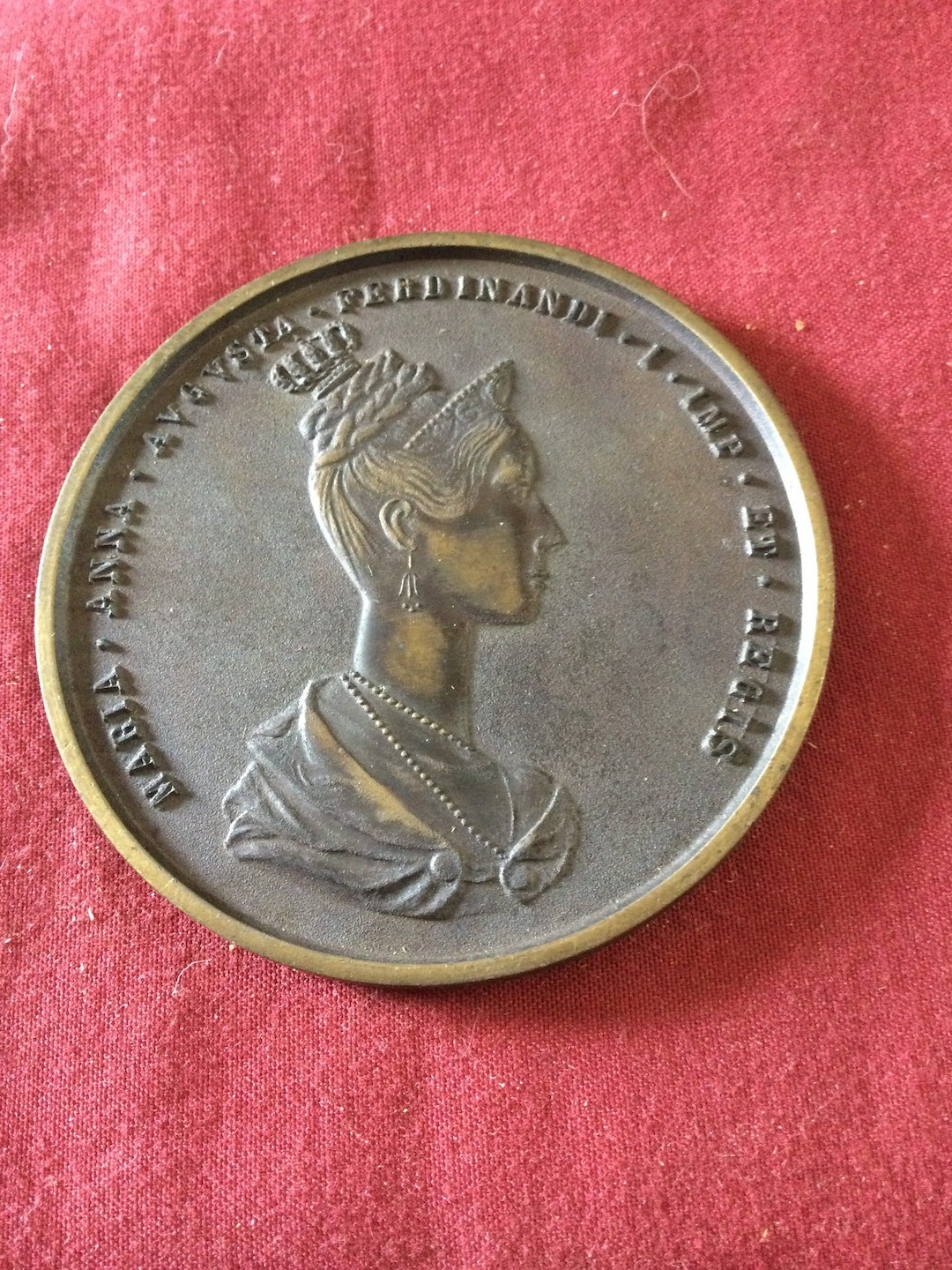1936 Coronation Medal - Ferdinand I and Maria Anna Augusta - Etsy