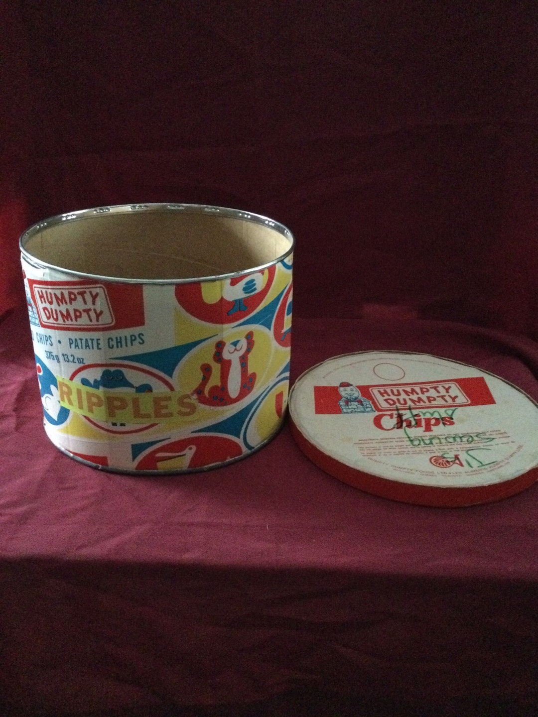 Vintage Humpty Dumpty Cardboard Potato Chip Tub - Etsy