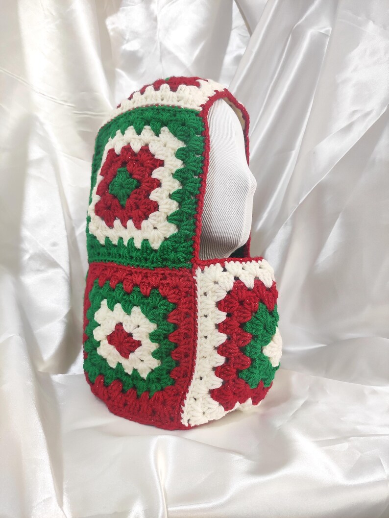 Sparkle Christmas Crochet Balaclava, Crochet Balaclava, Granny Square ...
