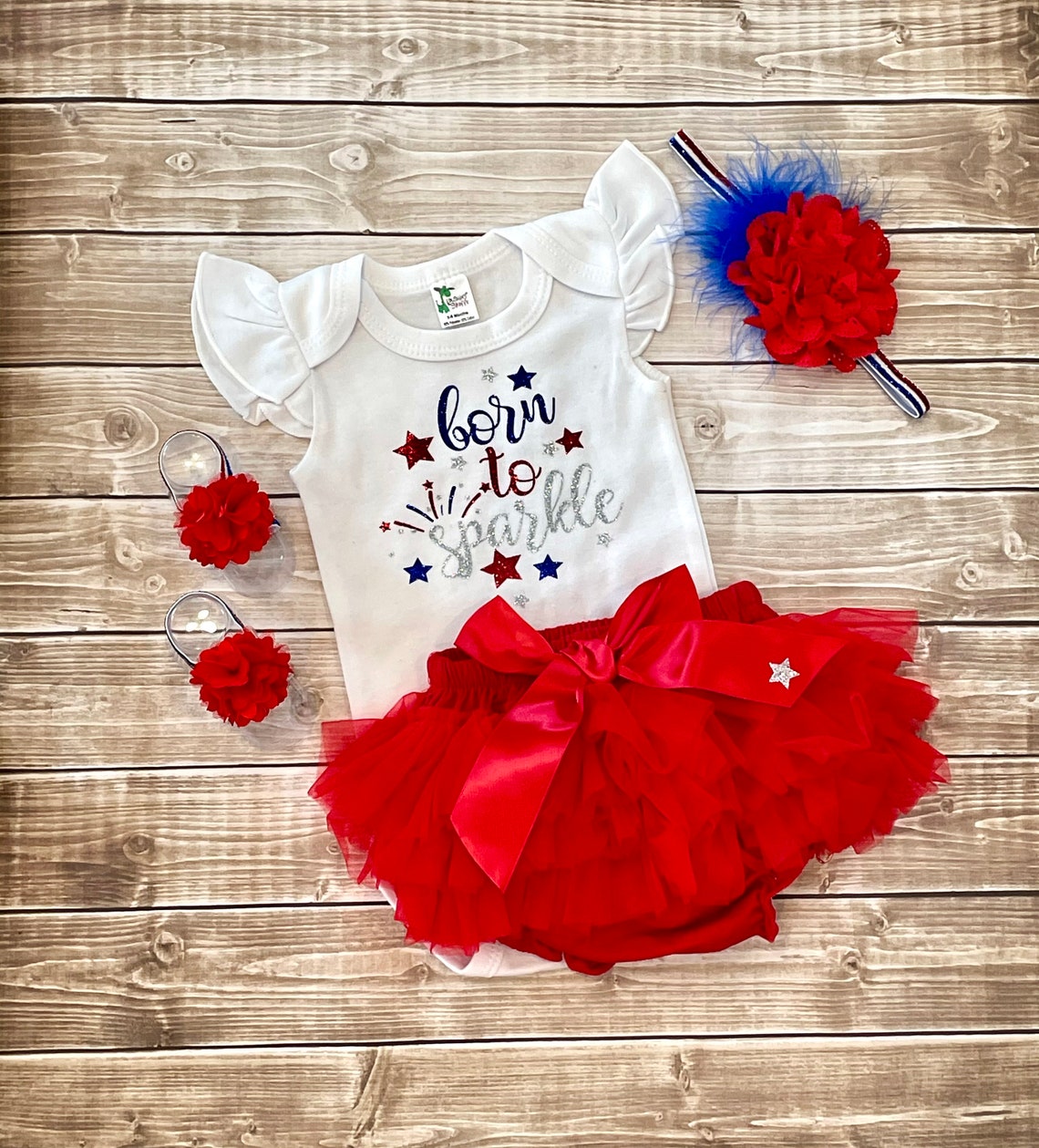 4th of JULY Baby Girl Outfit July 4th Girls Outfit Born to | Etsy