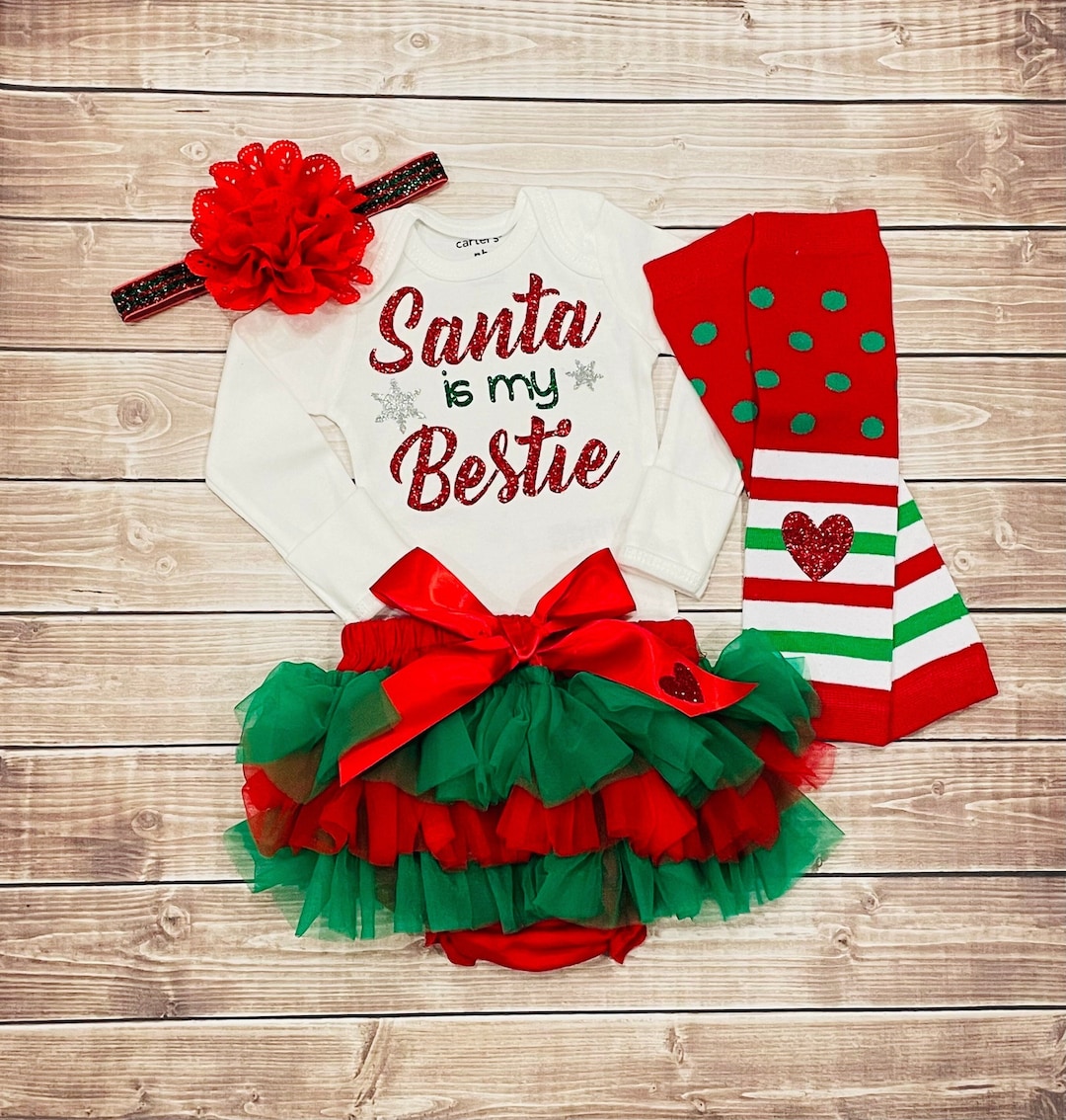 GIRLS CHRISTMAS OUTFIT, Girls Santa Clothing, Baby Girl Christmas ...