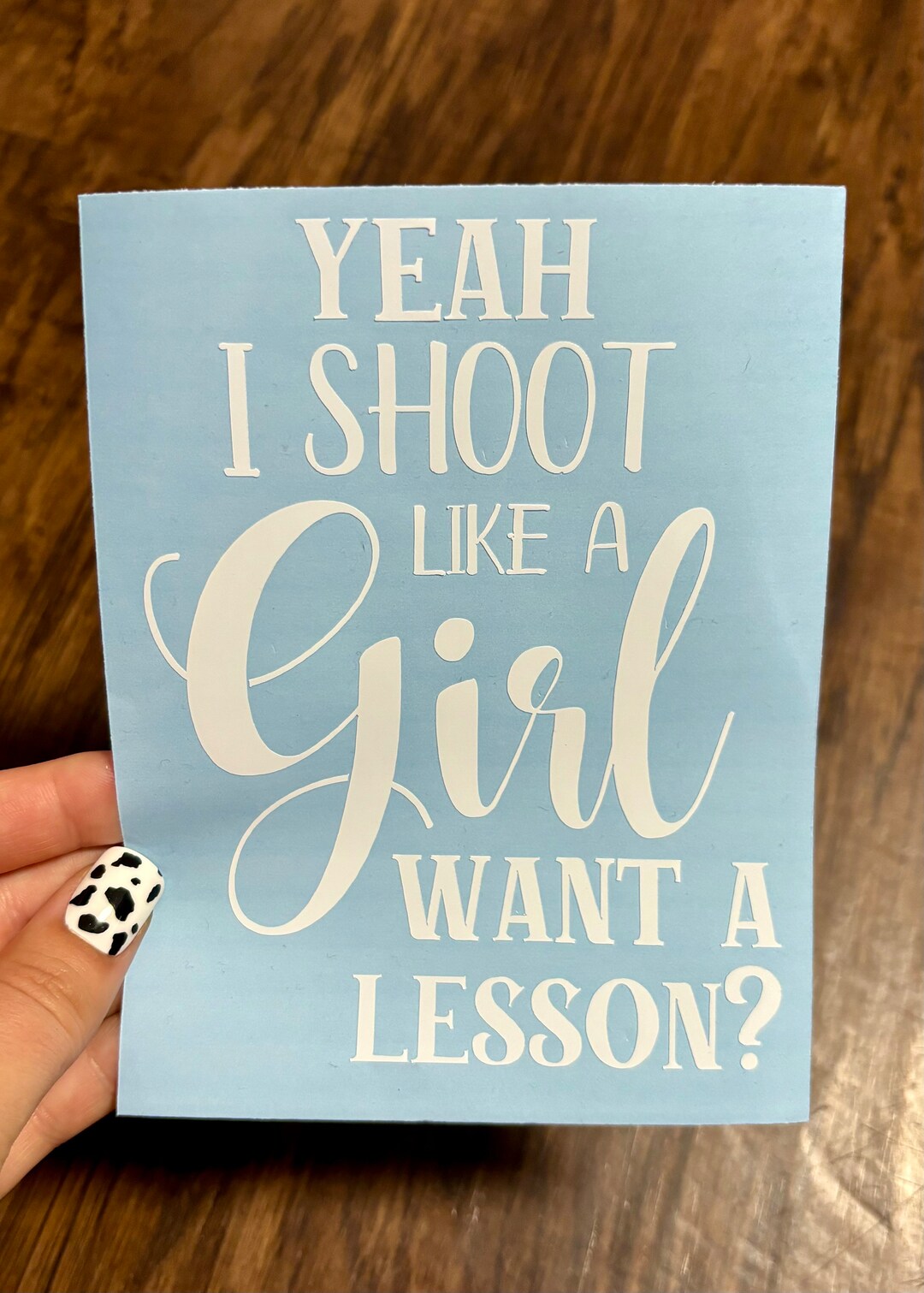 Shoot Like A Girl Want A Lesson Decal | Funny Decal - Etsy