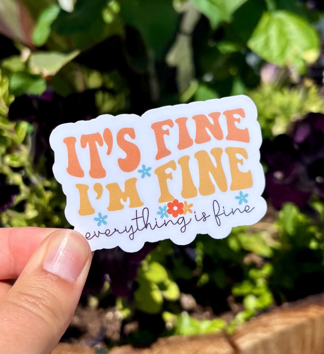 It's Fine I'm Fine Everything is Fine Sticker | Funny Sticker ...