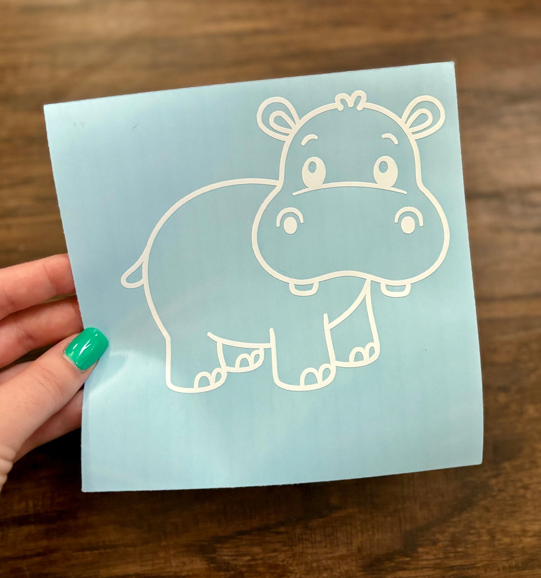 Baby Hippo Vinyl Decal | Car, Tumbler, Laptop Sticker - Etsy