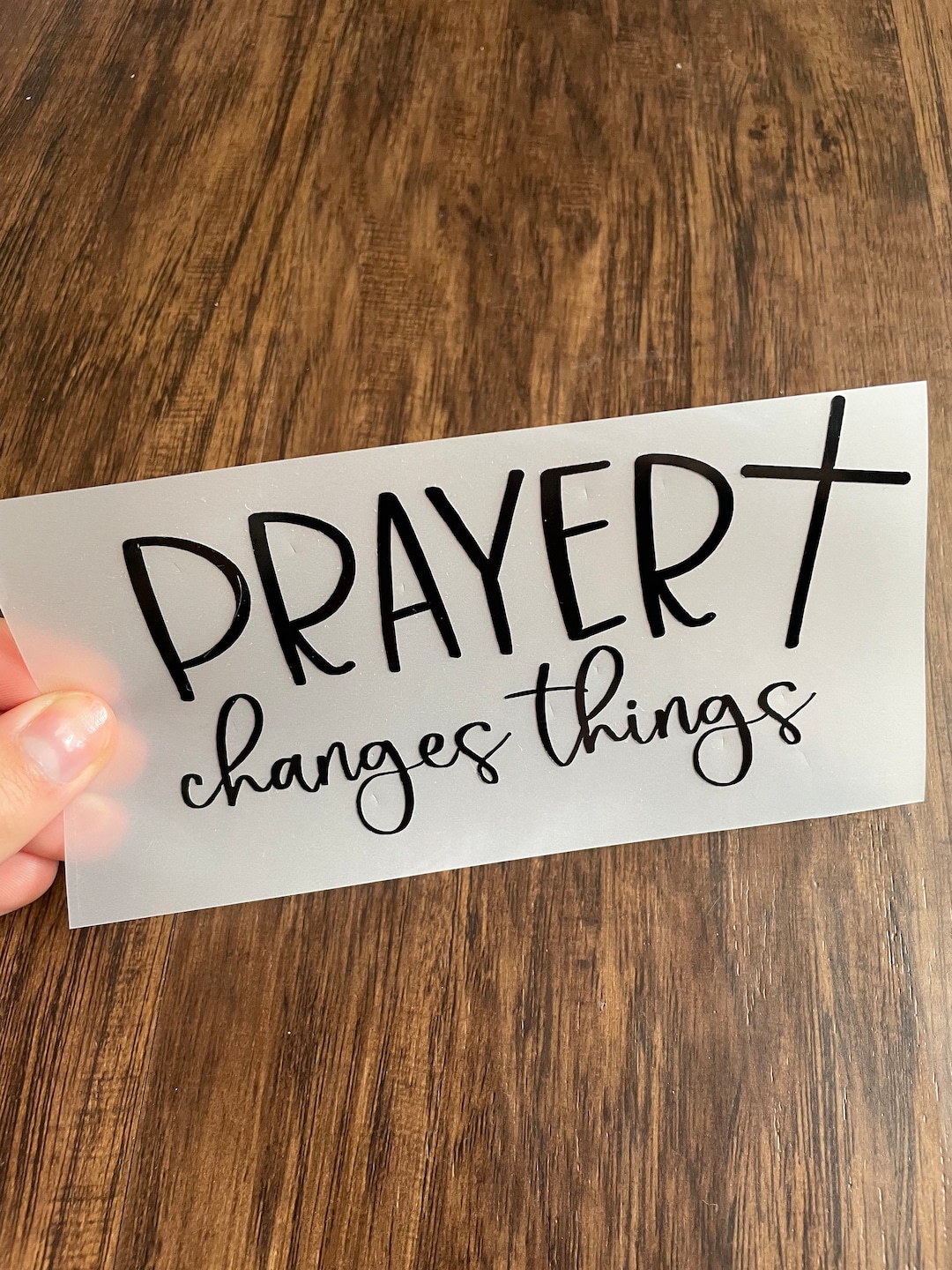 Prayer Changes Things Vinyl Decal | Christian Car Decal | Laptop Decal ...